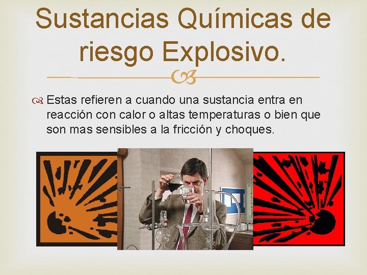Principales peligros en el laboratorio Sustancias Qumicas de