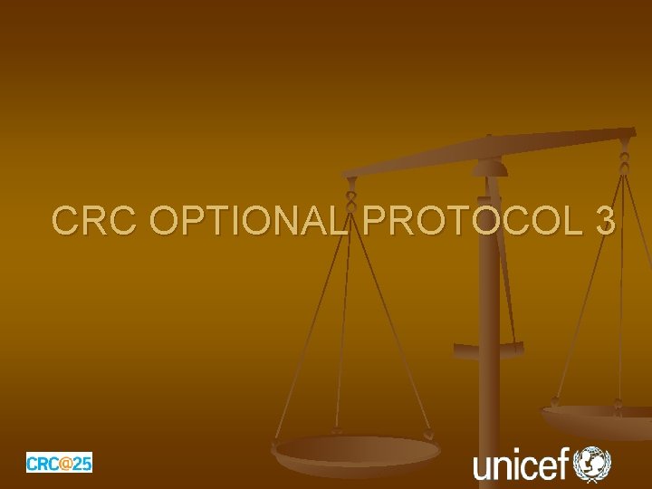 CRC OPTIONAL PROTOCOL 3 What does the new