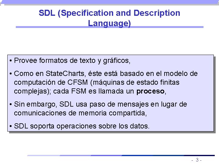 Sistema Embebidos Propiedades de los Lenguajes y SDL