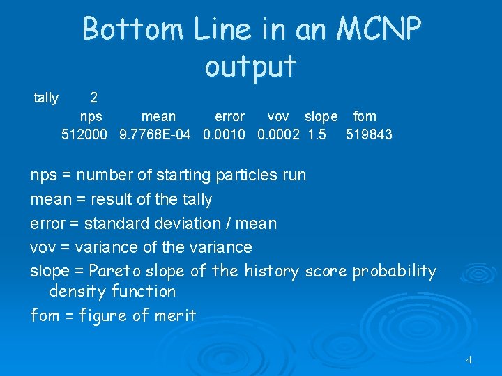 Everyday Statistics in Monte Carlo Shielding Calculations One