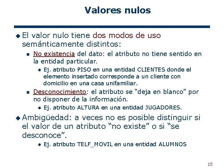 Tema 2 Diseo de bases de datos Bases