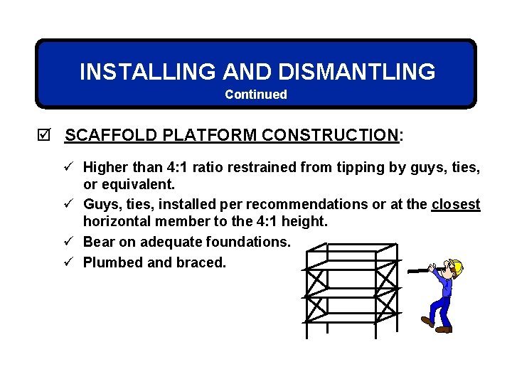 SCAFFOLDING SAFETY CORPORATE SAFETY TRAINING 29 CFR 1926