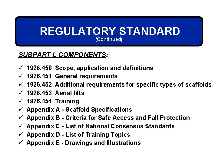 SCAFFOLDING SAFETY CORPORATE SAFETY TRAINING 29 CFR 1926
