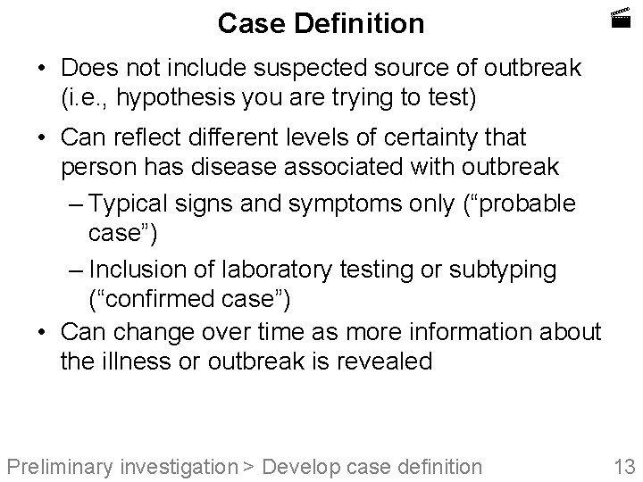 Foodborne Disease Outbreak Investigation Team Training Module 3