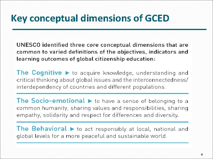 Global Citizenship Education Addressing violent extremism through education