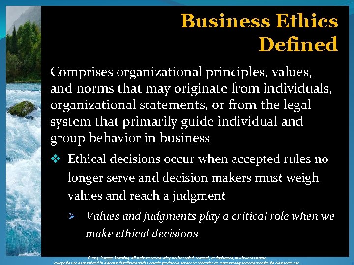 Part One An Overview of Business Ethics Chapter