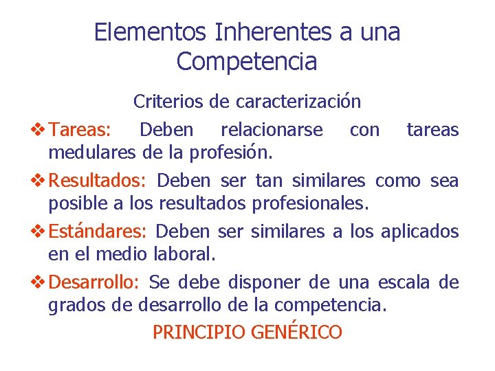 Diseo de Competencias Competencia Profesional 1 La preparacin