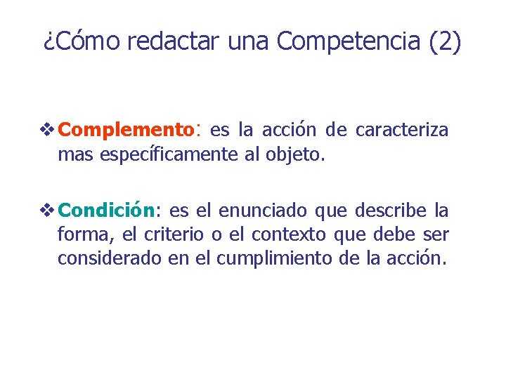 Diseo de Competencias Competencia Profesional 1 La preparacin