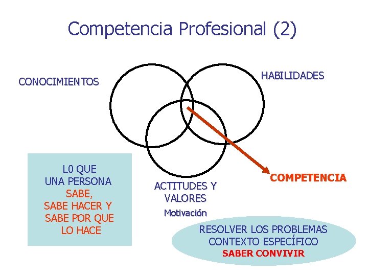 Diseo de Competencias Competencia Profesional 1 La preparacin