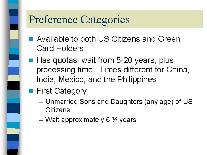 Immigration Law 101 Family Immigration Presentation by Todd