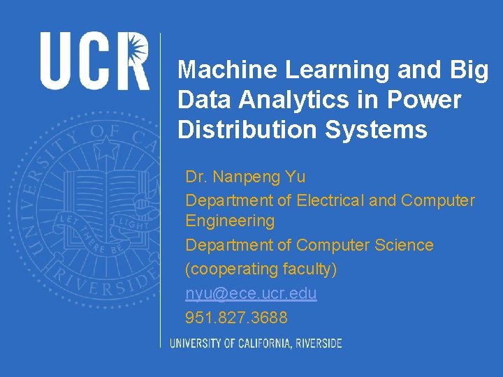 Machine Learning and Big Data Analytics in Power