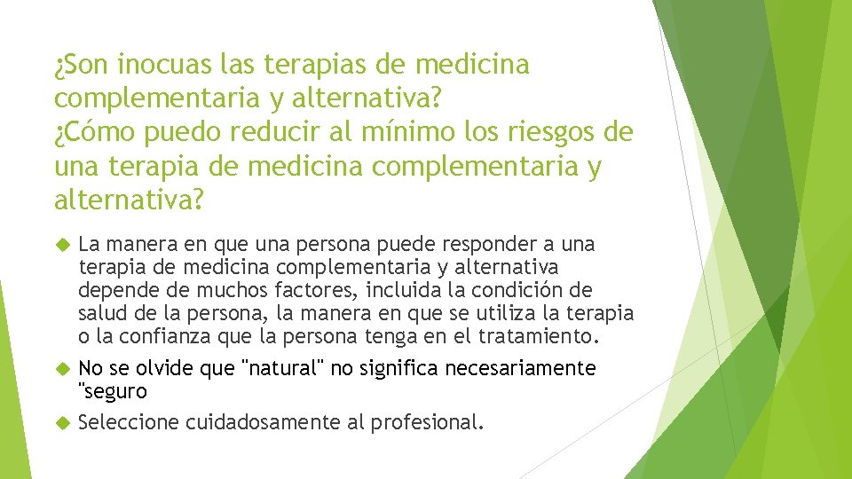 MEDICINA ALTERNATIVA Y COMPLEMENTARIA MEDICINA ALTERNATIVA Y COMPLEMENTARIA