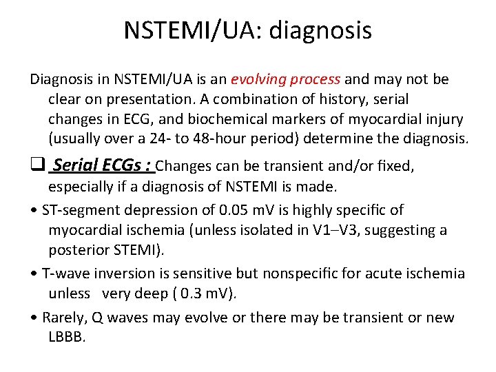 Acute coronary syndrome NonST elevation myocardial infarction ...
