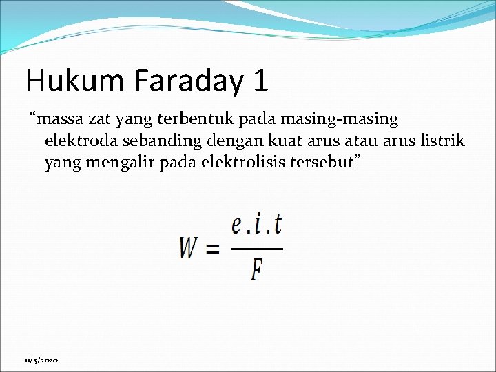 Assalamualaikum Wr Wb HUKUM FARADAY DALAM ELEKTROMETALURGI ALFIAN