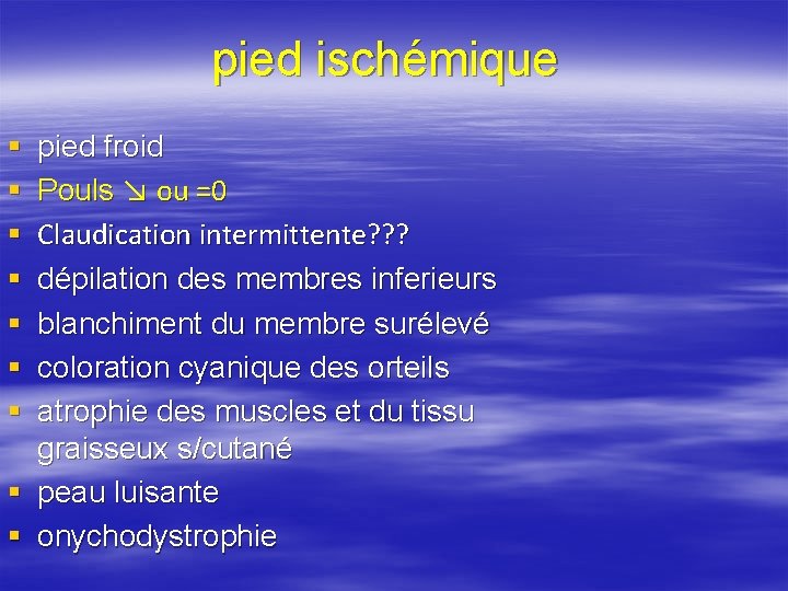 CAT DEVANT UNE PLAIE DU PIED DIABTIQUE HMRUC