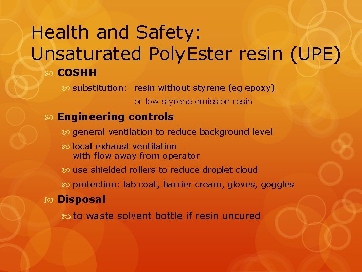 Health and Safety Risk Assessment for users of