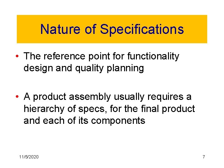 Product Specifications Teaching materials to accompany Product Design