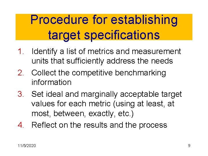 Product Specifications Teaching materials to accompany Product Design