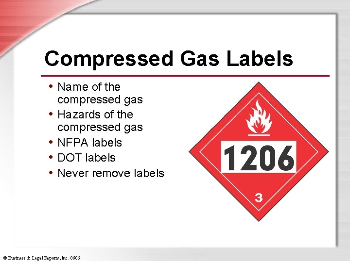 Compressed Gases Session Objectives You will be able