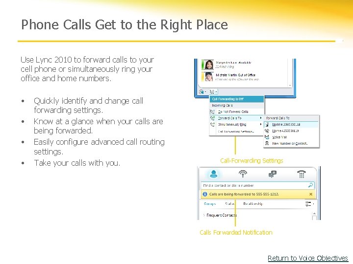 Microsoft Lync 2010 Voice and Video Training Objectives