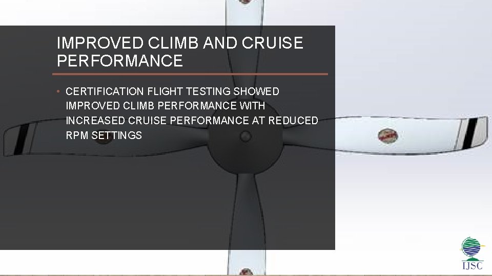 NEW HARTZELL SCIMITAR DESIGN PROPELLER FOR THE MITSUBISHI