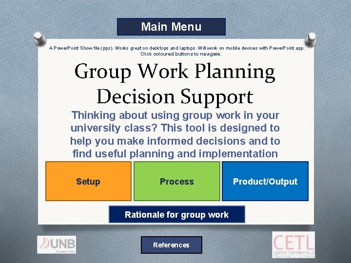 Main Menu A Power Point Show file pps