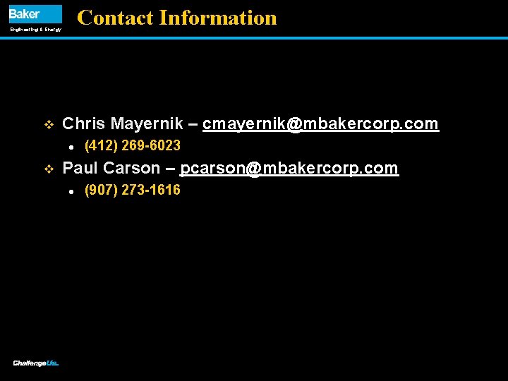 Engineering Energy MICHAEL BAKER Jr Inc Stress Corrosion