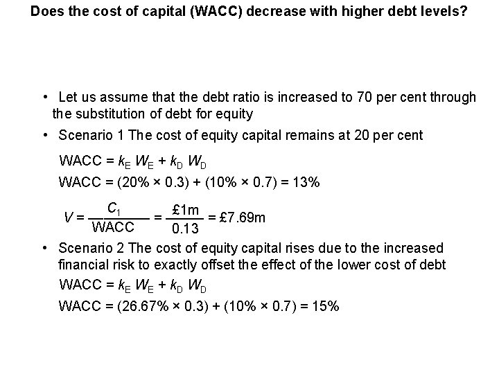 The Capital Structure debate Corporate Finance 35 Capital