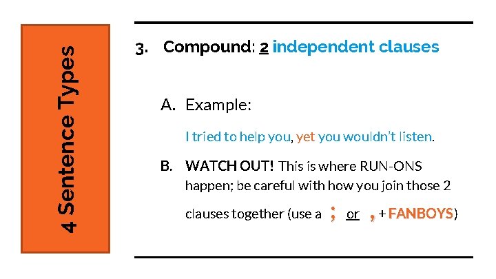 Sentence Types are like recipes I can identify
