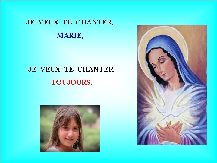 Droulement Manuel JE VEUX TE CHANTER MARIE JE
