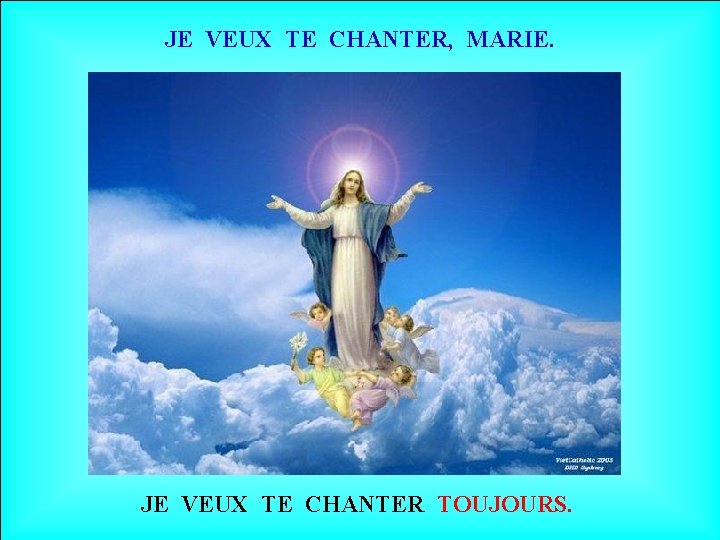 Droulement Manuel JE VEUX TE CHANTER MARIE JE