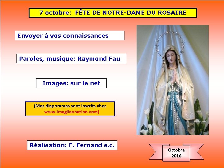 Droulement Manuel JE VEUX TE CHANTER MARIE JE