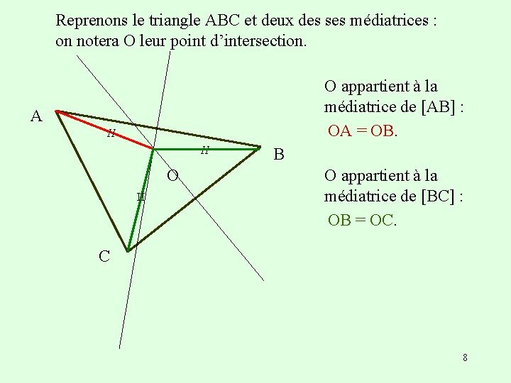 Dmonstration Les mdiatrices dun triangle sont concourantes 1