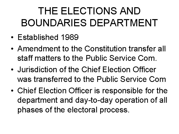 The Role of Electoral Management Bodies In Political