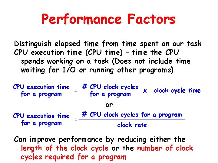 Chapter 4 Assessing and Understanding Performance Chapter 4