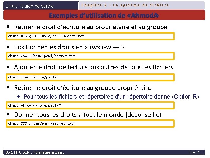Linux Guide de survie Chapitre 2 Le systme