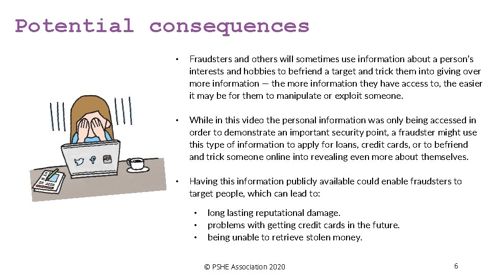 KS 3 4 HOME LEARNING Sharing information safely