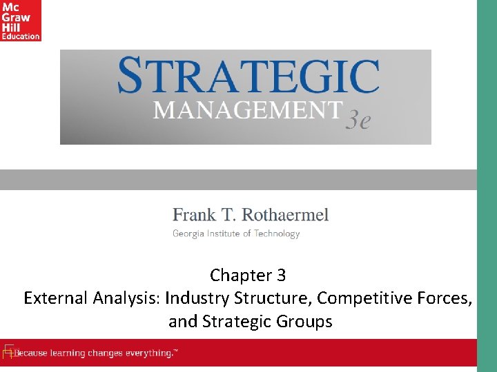 Chapter 3 External Analysis Industry Structure Competitive Forces
