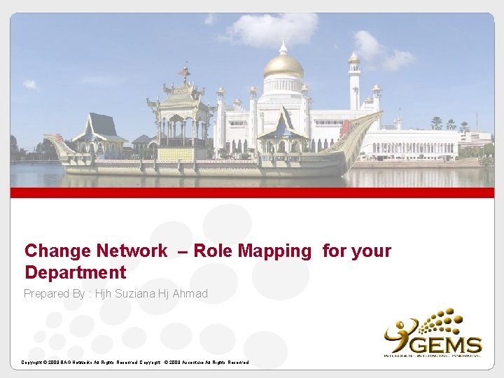 Change Network Role Mapping for your Department Prepared