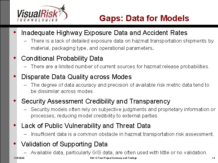 Hazardous Materials Transportation Risk Assessment State of the