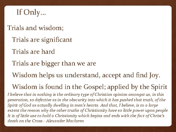 THE BOOK OF JAMES LESSON 5 CHAPTER 1
