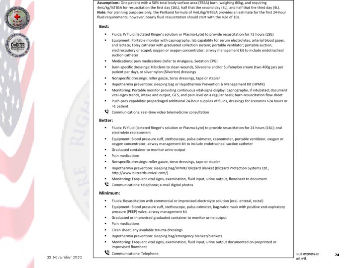 Joint Trauma System Prolonged Field Care Clinical Practice