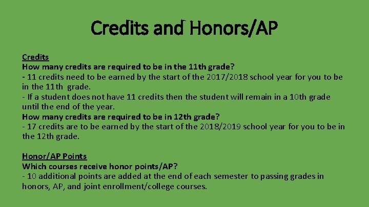 ophomore Advisement Stockbridge High School Class of 2019
