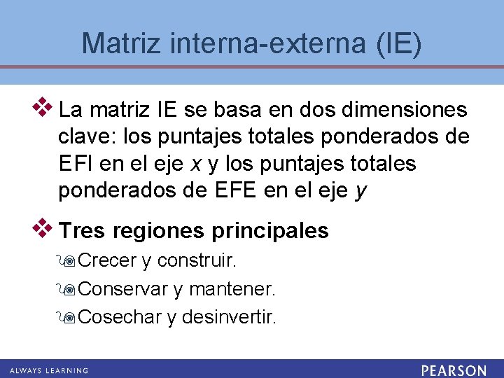 Anlisis y eleccin de la estrategia Captulo 6