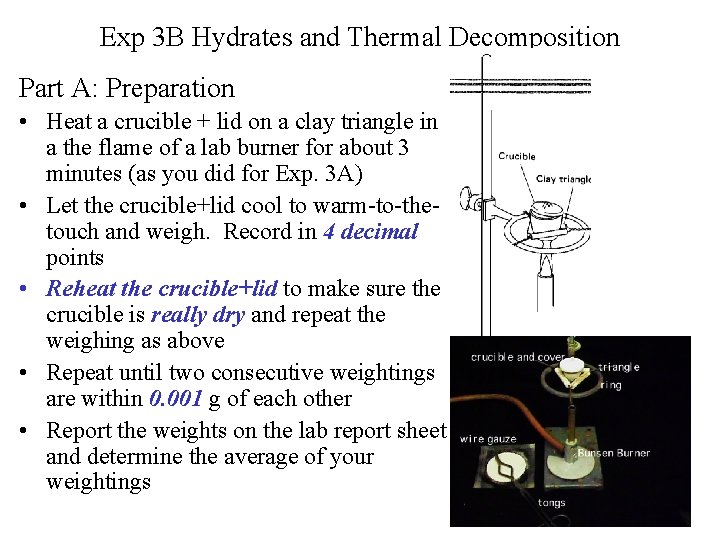 Exp 3 B Hydrates and Thermal Decomposition Background