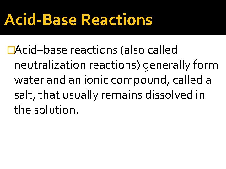 Chapter 6 Chemical Reactions Section 6 Double Displacement