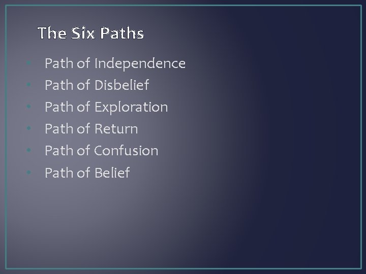 The Six Paths Ways People Seek God R