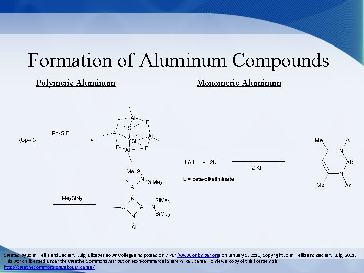 Organoaluminum This presentation was created as part of