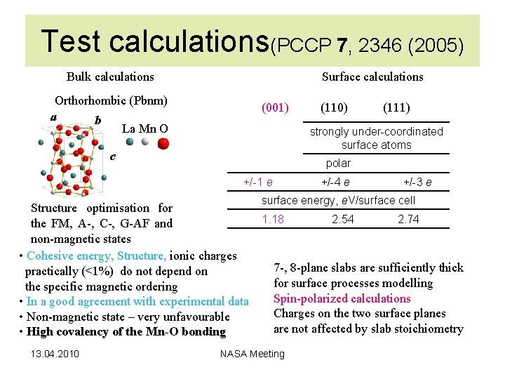 First principles calculations of BSCF material for membrane