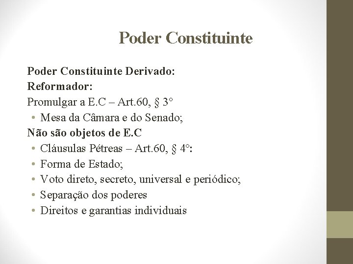 Teoria Geral do Estado Poder Constituinte Conceito Caractersticas